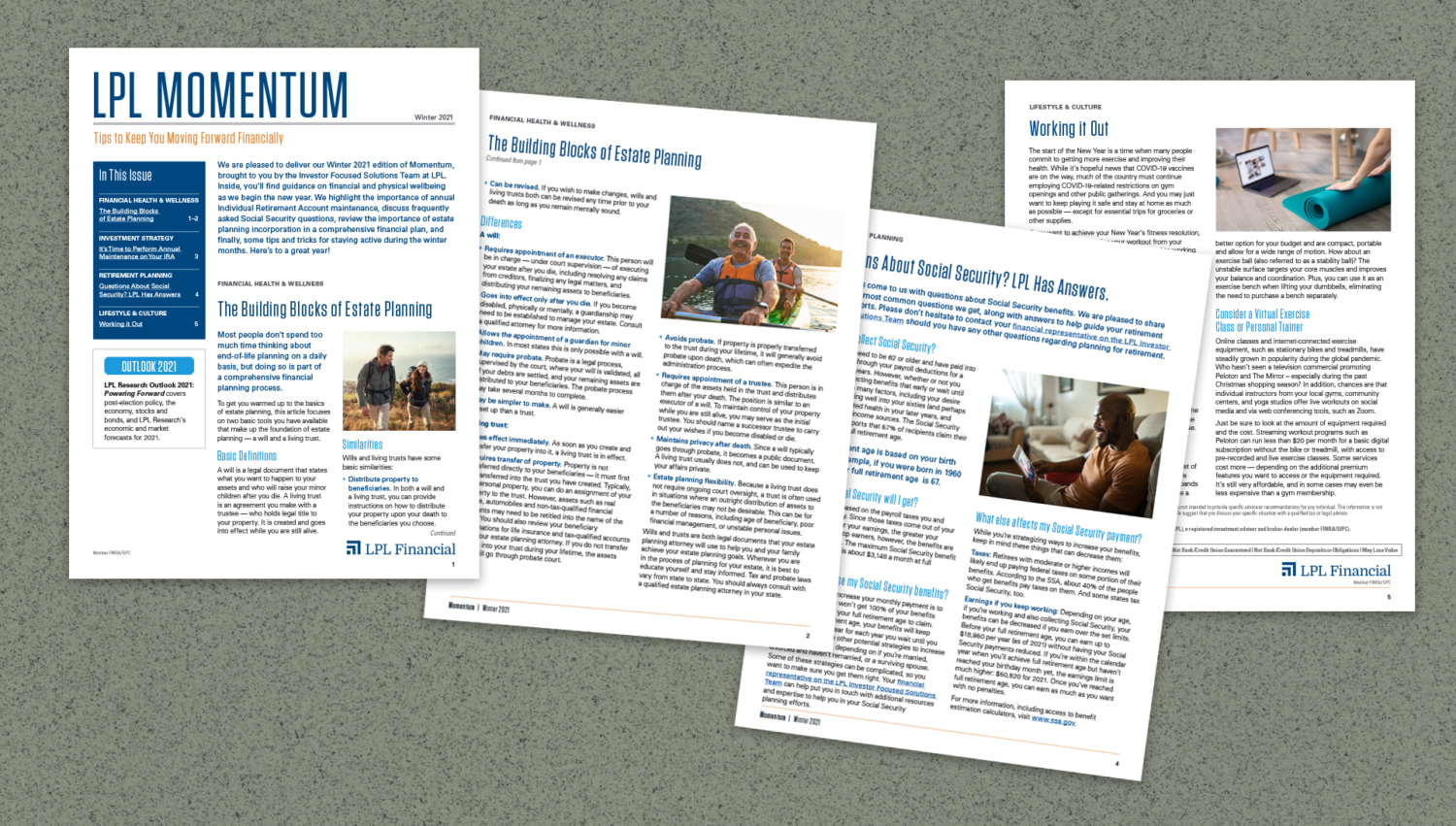 Retirement Communications Materials - View Portfolio Samples - Kmotion